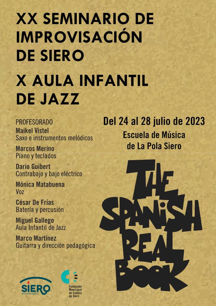 Siero Jazz 2023: XX Seminario de Improvisación y X Aula Infantil de ...